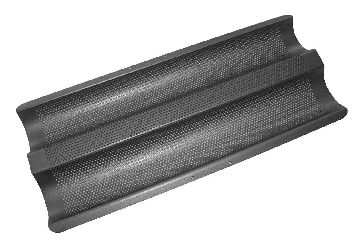 Bageform til Flutes i Metal, perforeret - Køb her